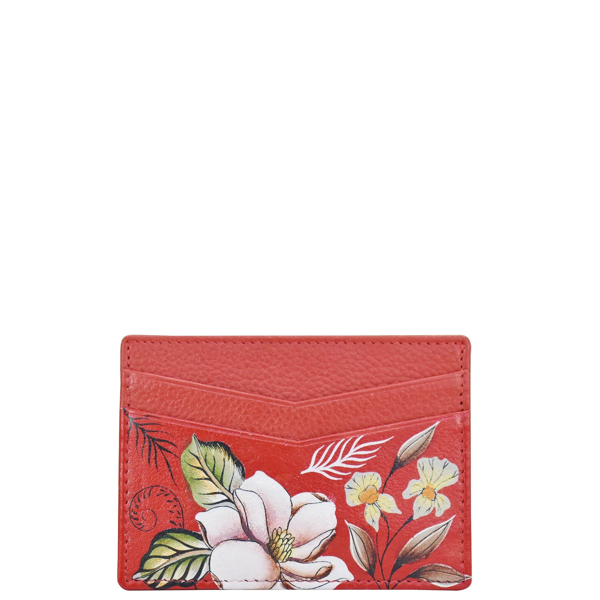 Buy Crimson Garden Leather Hand Painted Credit Card Case - 1032 ...