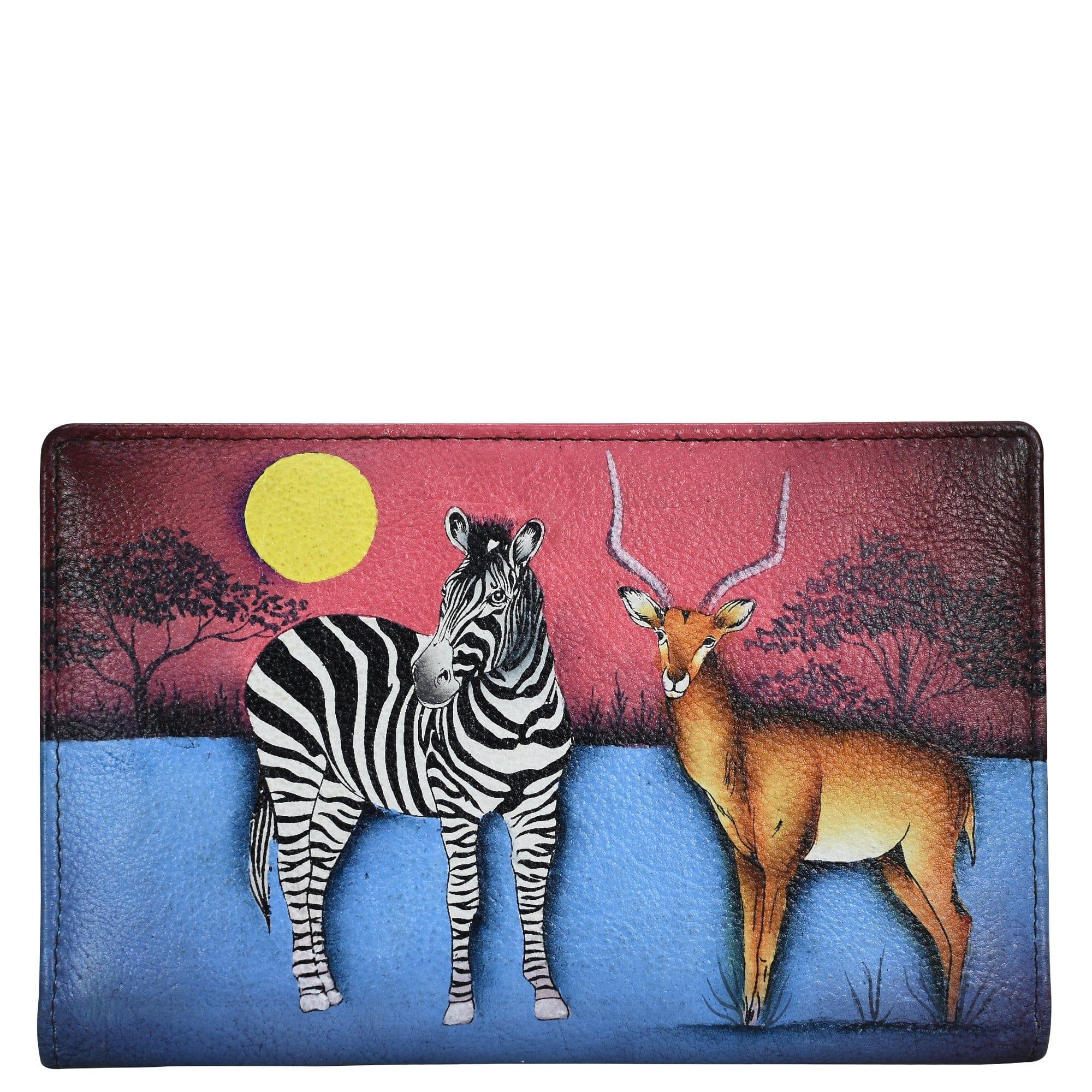 Leather Hand painted Two Fold Wallet - 1852 – Anuschka