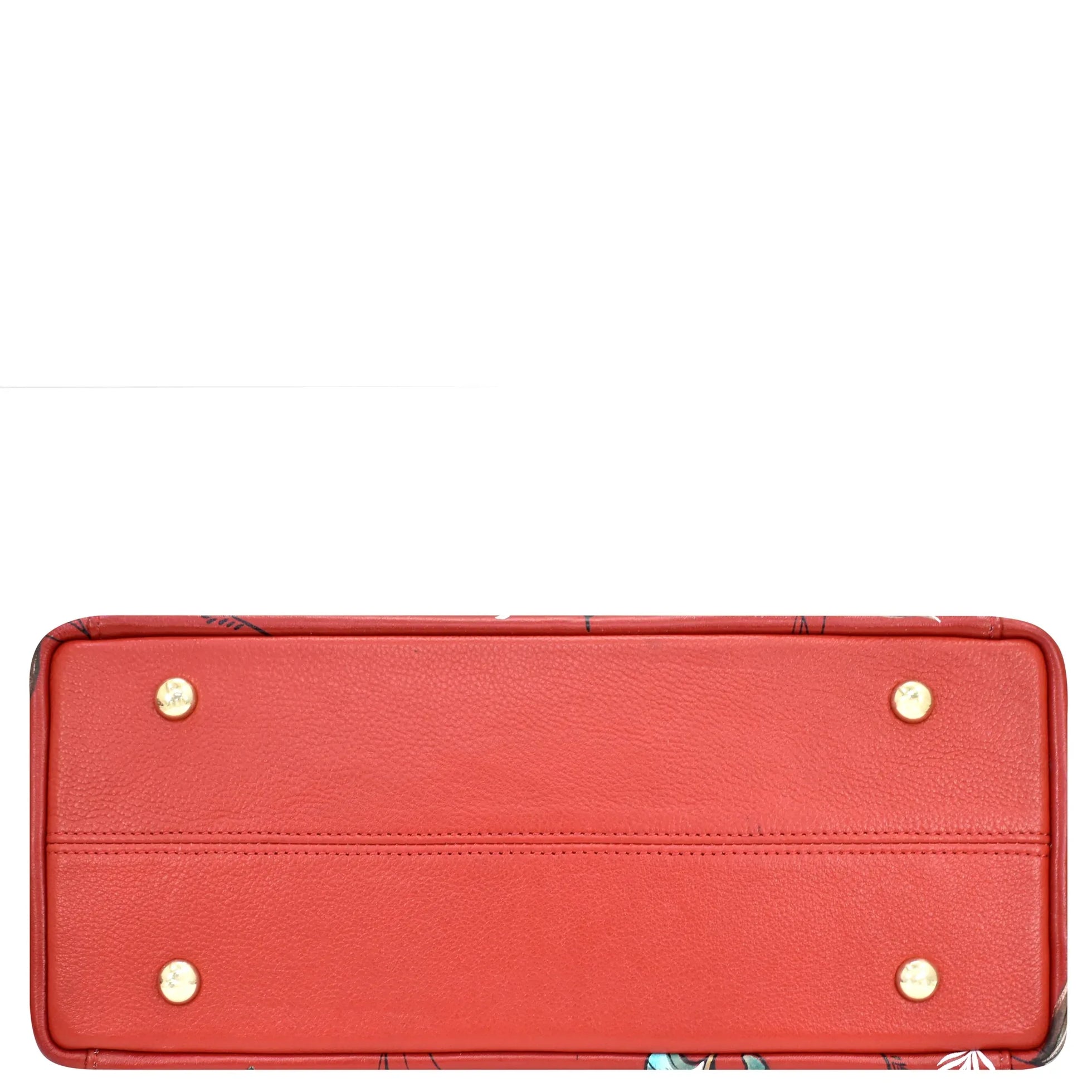 Buy Crimson Garden Leather Hand Painted Multi Compartment Satchel - 690 ...