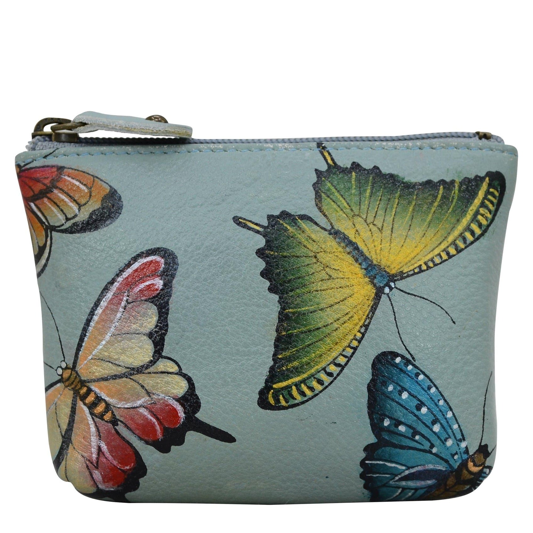 Buy Butterfly Heaven Hand painted Leather Coin Pouch - 1031 - Anuschka ...