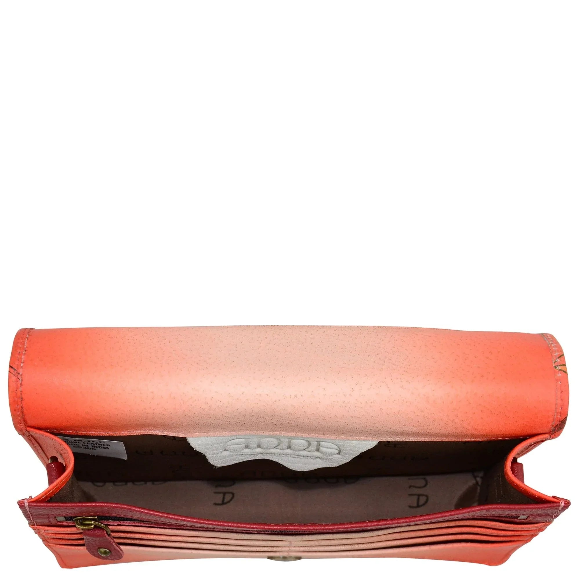 Leather Hand painted Two Fold Wallet On a String - 1845 – Anuschka