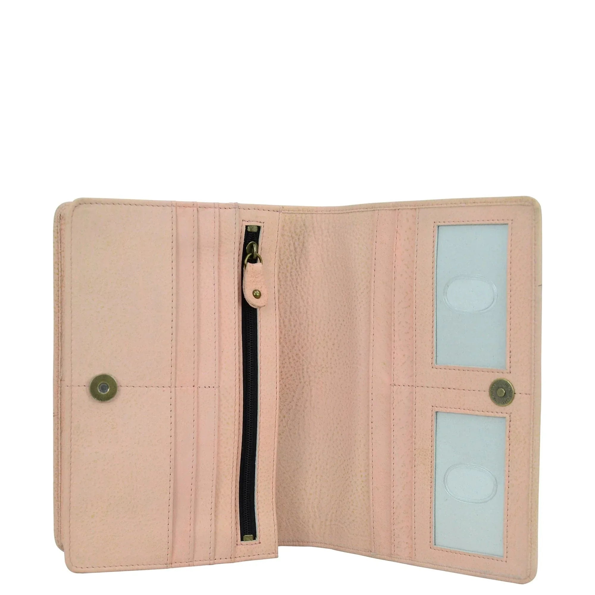 Leather Hand painted Two Fold Wallet On a String - 1845 – Anuschka