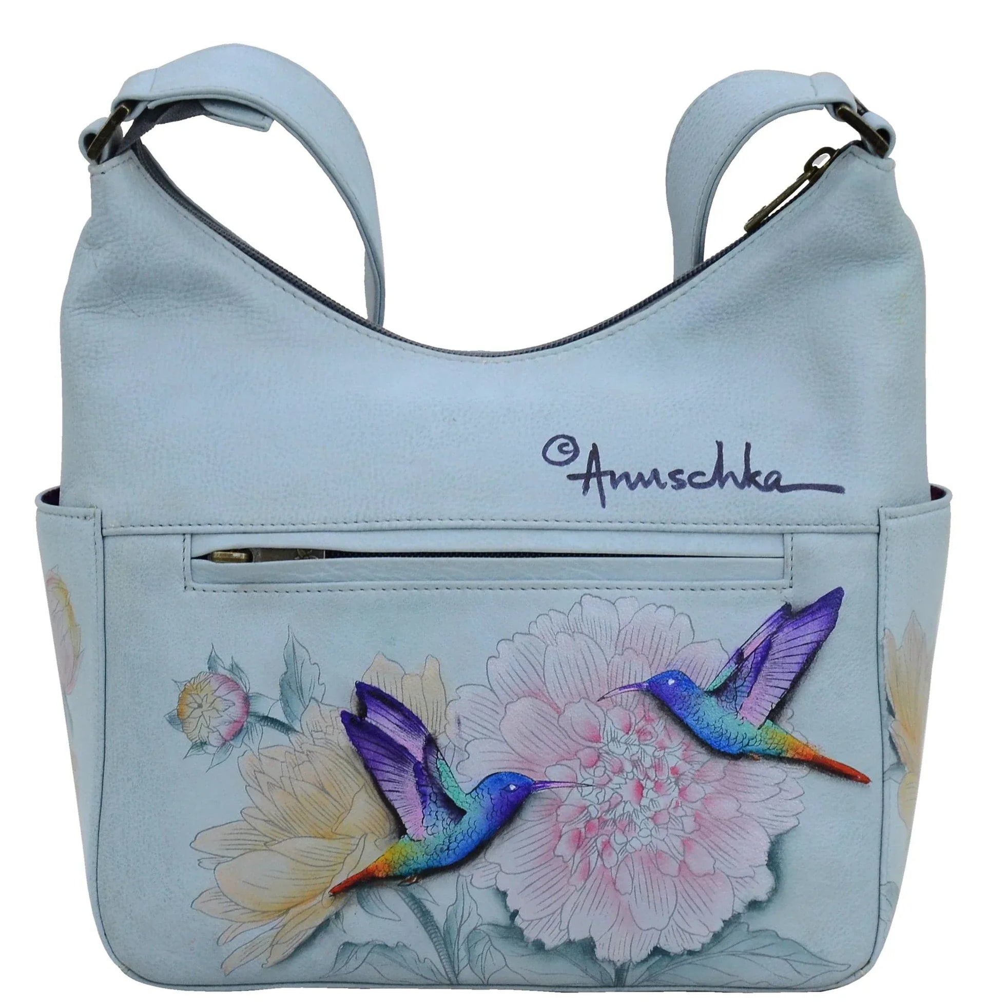 Buy Rainbow Birds Leather Classic Hobo With Side Pockets - 382 ...