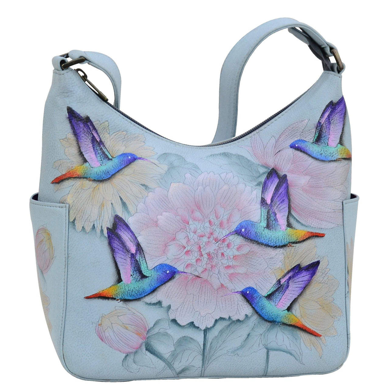 Buy Rainbow Birds Leather Classic Hobo With Side Pockets - 382 ...