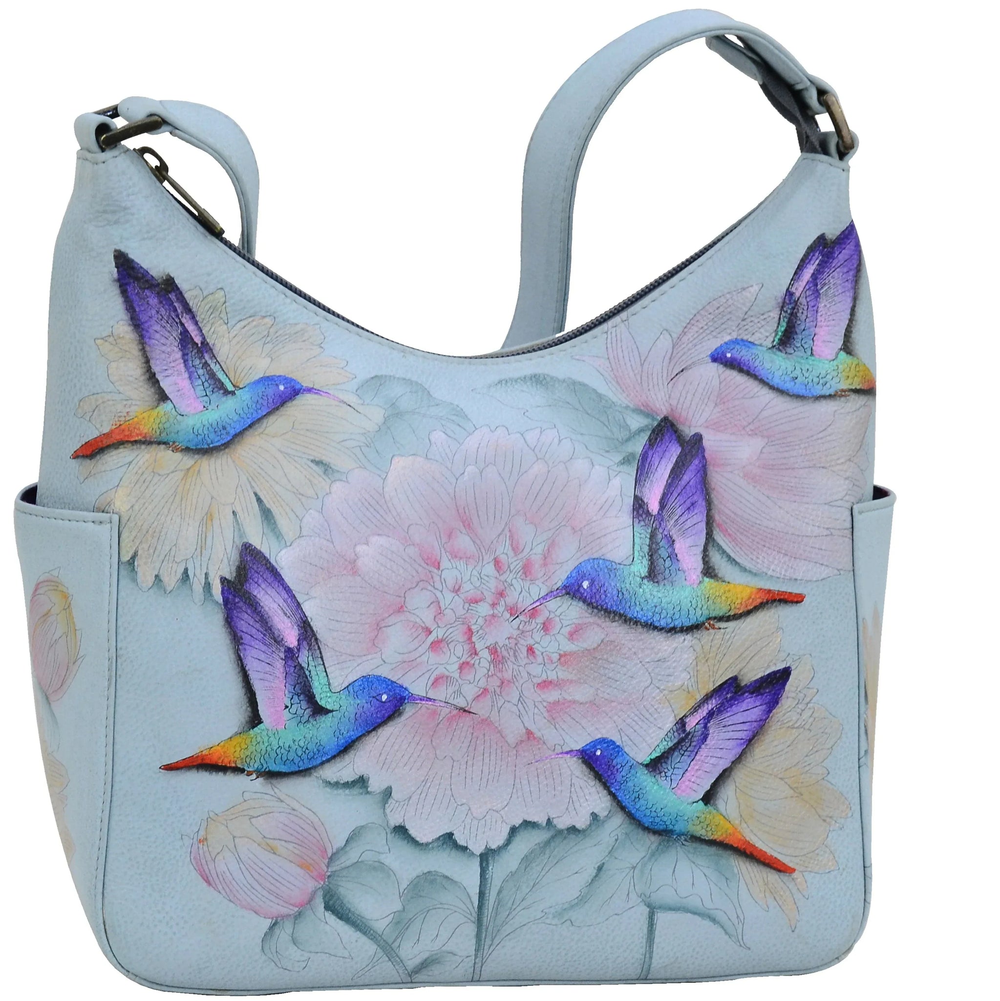 Buy Rainbow Birds Leather Classic Hobo With Side Pockets - 382 ...