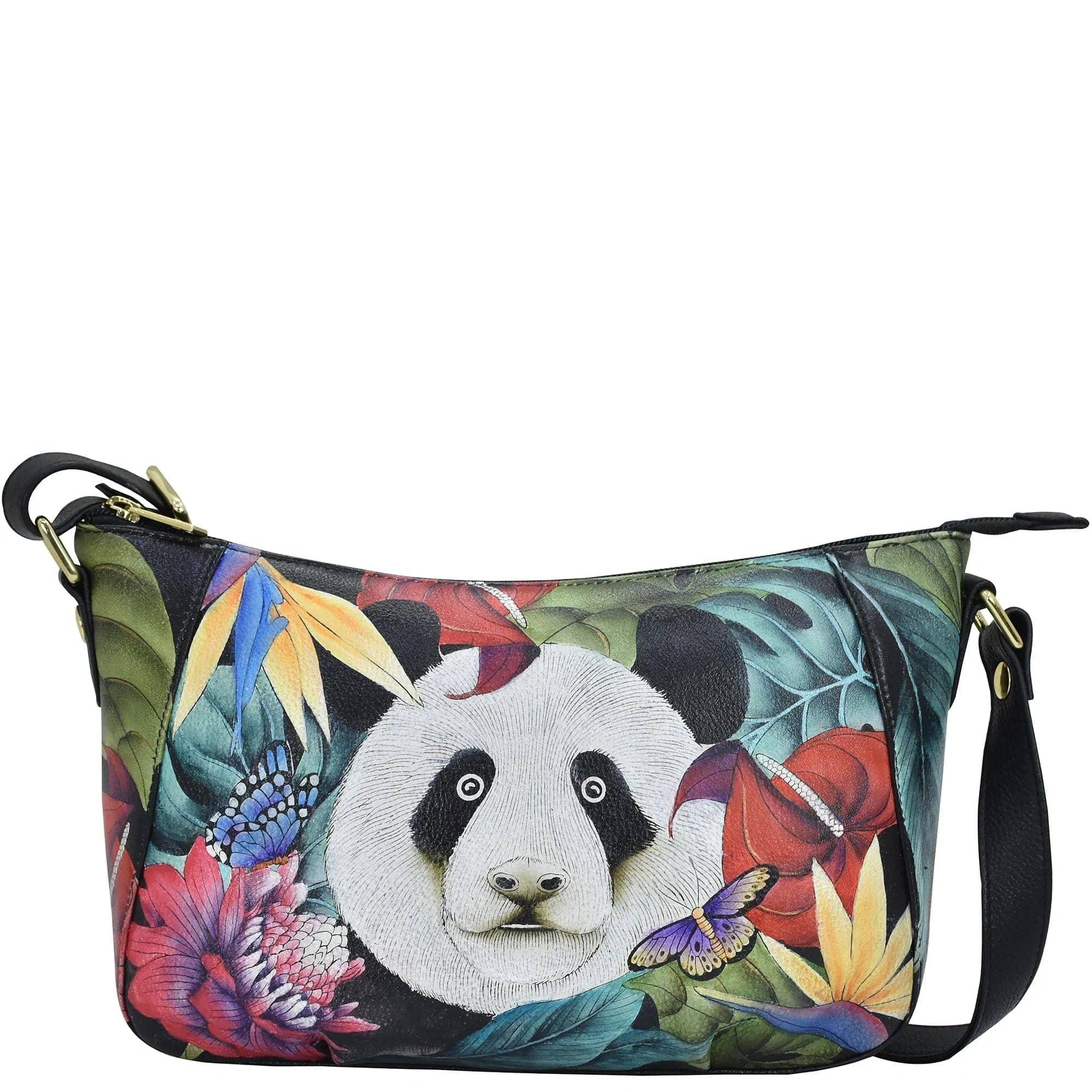 Buy Happy Panda Leather Hand Painted Everyday Shoulder Hobo - 670 ...